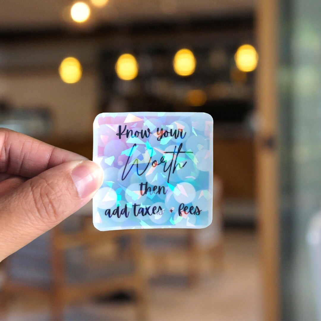 Know Your Worth Sticker: Sassy Motivational Quote, Waterproof Vinyl Art ...