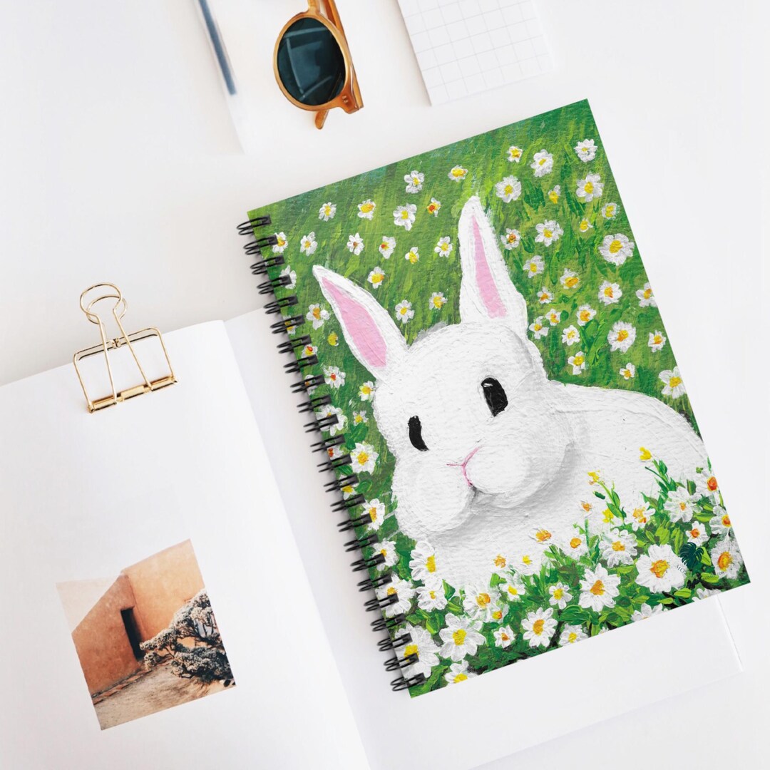 Whimsical Rabbit Spiral Notebook Nature Lovers Journal Back to School ...
