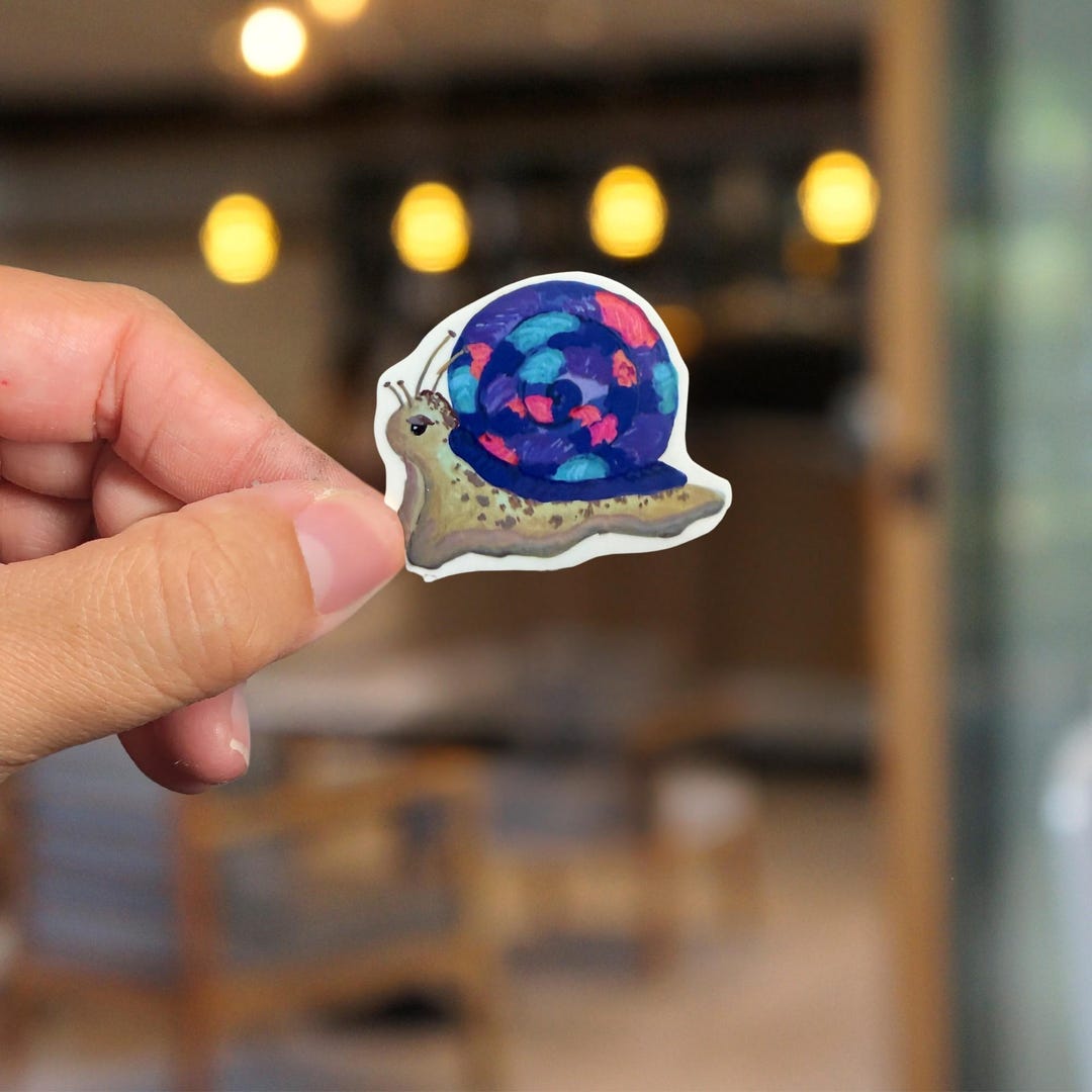 Colorful Snail Cutecore Whimsy Style Bottle Water Sticker - Etsy