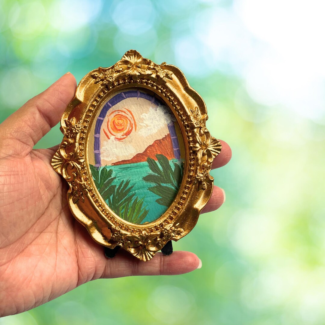 Abstract Landscape Mini Victorian Charm Nature Inspired Framed Home ...