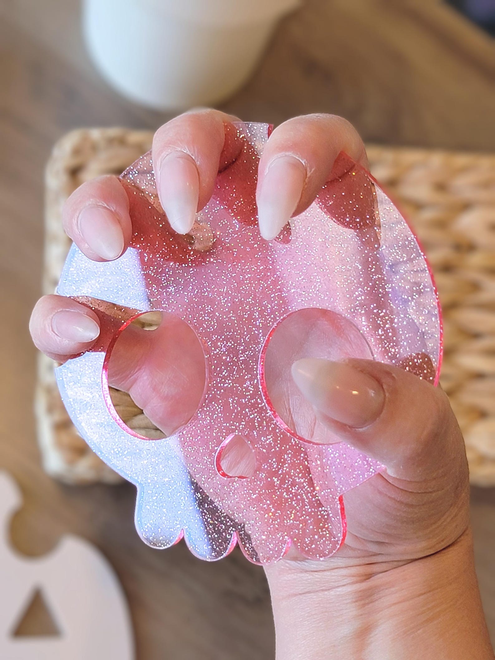 Halloween Nailfie Disc Laser Cut File, Skull Nailfie Prop SVG ...