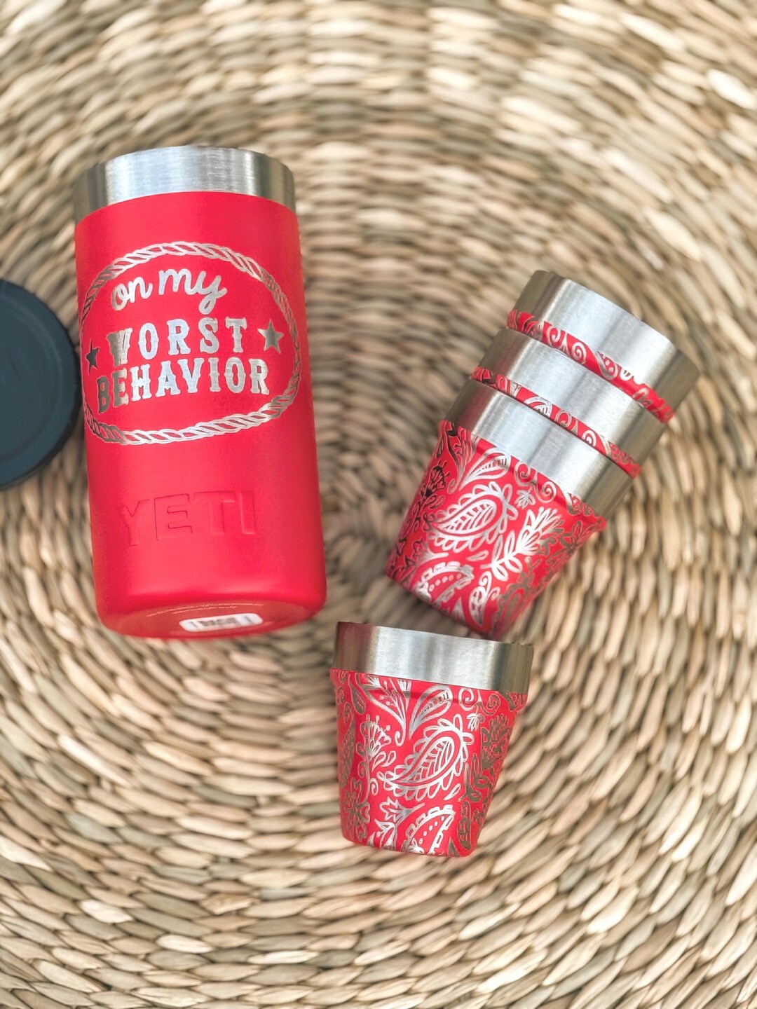 Custom Engraved Yeti Shot Glass Set, Western Shot Glasses, Mini Shot ...