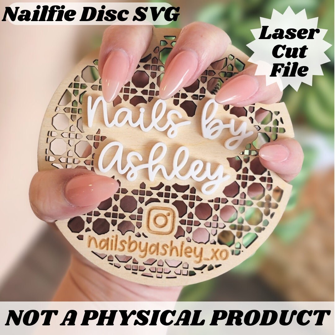 Nailfie Disc Laser Cut File, Nail Photo Prop SVG (digital Download) - Etsy
