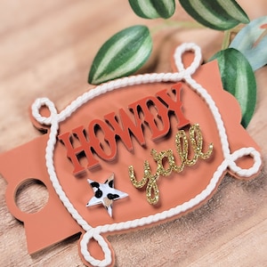 Western Tumbler Tag, Howdy Tumbler Tag, Tumbler Name Plate ...