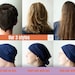 Navy Surgical Scrub Cap, Stretchy Nurse Hat for Long Hair, Medical ...