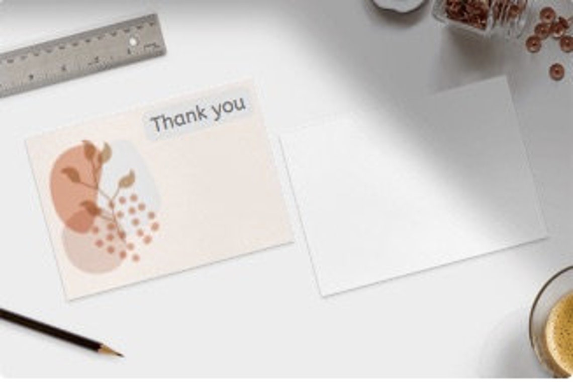 Editable and Printable Boho Thank You Card - Etsy Canada