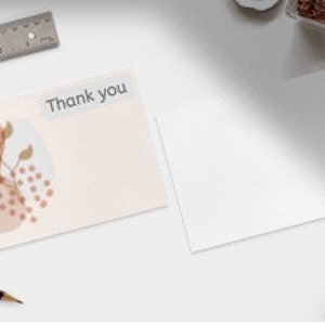 Editable and Printable Boho Thank You Card - Etsy Canada
