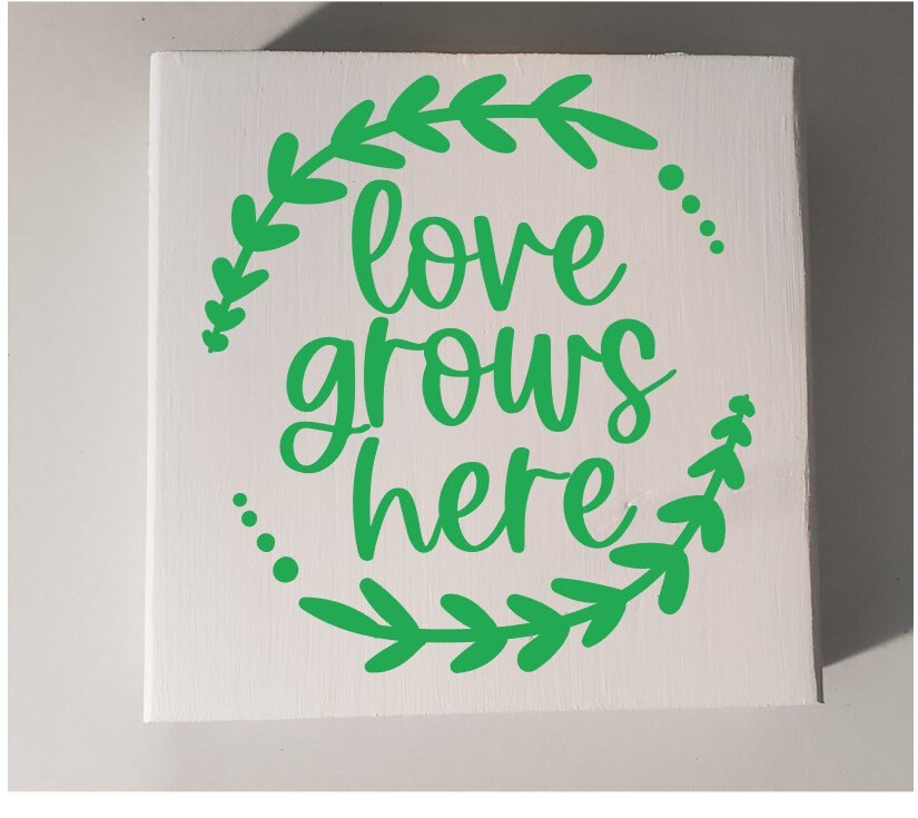 El amor crece aquí Letrero de madera Decoración del hogar - Etsy México