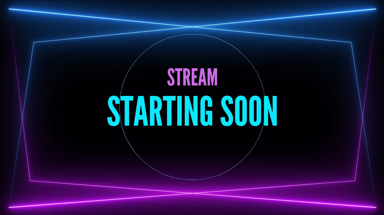 Purple and Blue Neon Twitch Overlay Inclues (Instant Download) - Etsy
