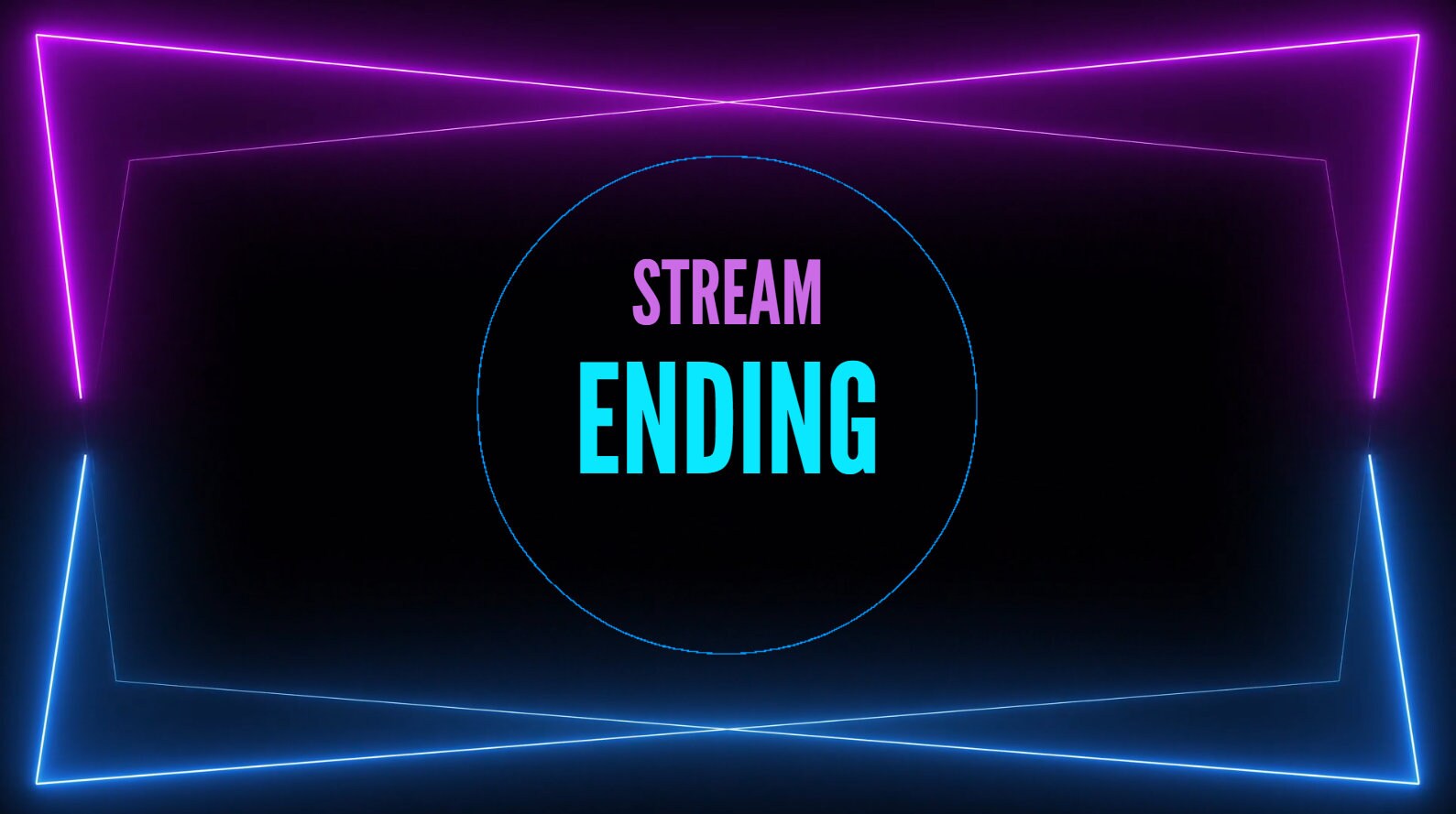 Purple and Blue Neon Twitch Overlay Inclues Starting Soon, BRB, Stream ...