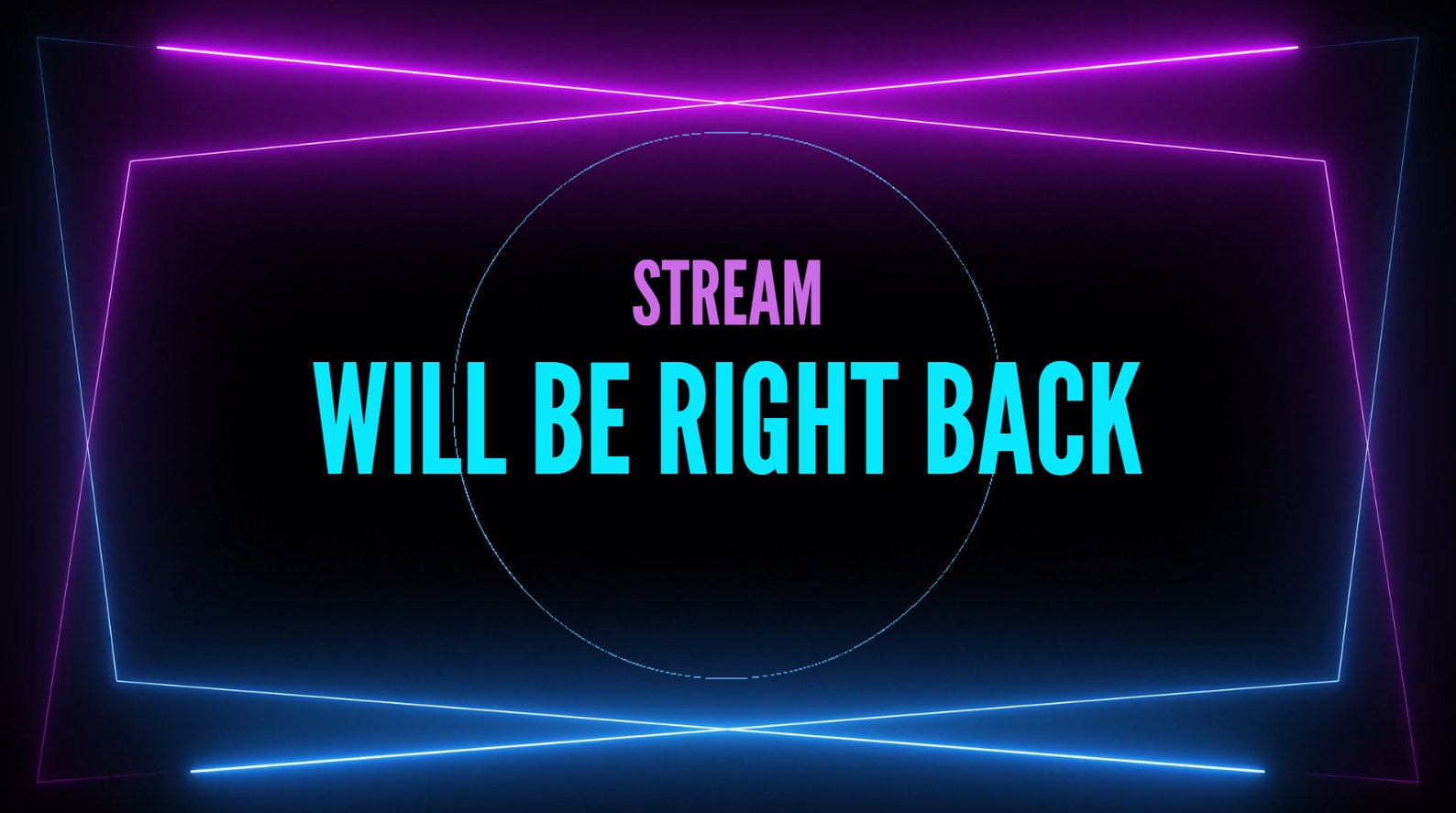 Purple and Blue Neon Twitch Overlay Inclues Starting Soon, BRB, Stream ...