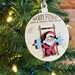 Merry Fitmas Santa Weightlifting Ornament - Funny Gym Christmas Decor ...