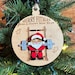 Merry Fitmas Santa Weightlifting Ornament - Funny Gym Christmas Decor ...