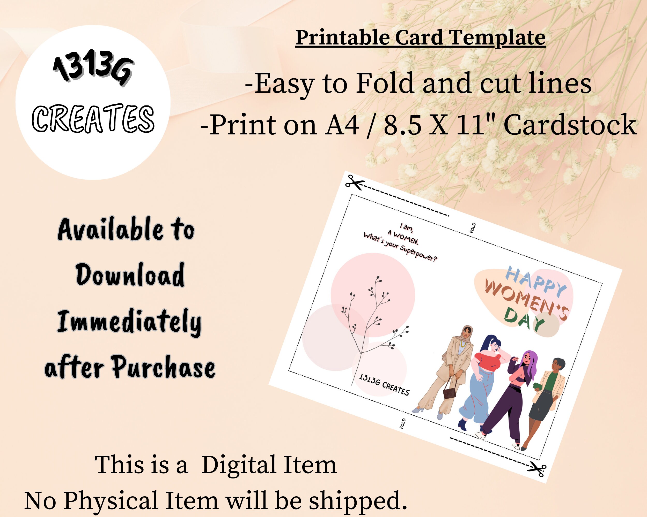 Celebrate International Women's Day: Printable Superwoman Card for Co ...