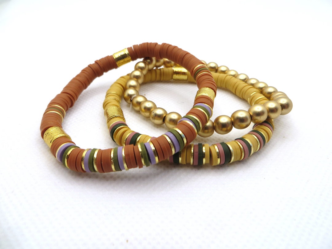 Classic Collection | Spice Stack | Heishi Bracelet | Brushed Gold ...