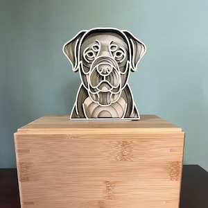 Rottweiler Dog 3D Wooden Mandala Head: Pet Memorial Decor (4") - Etsy