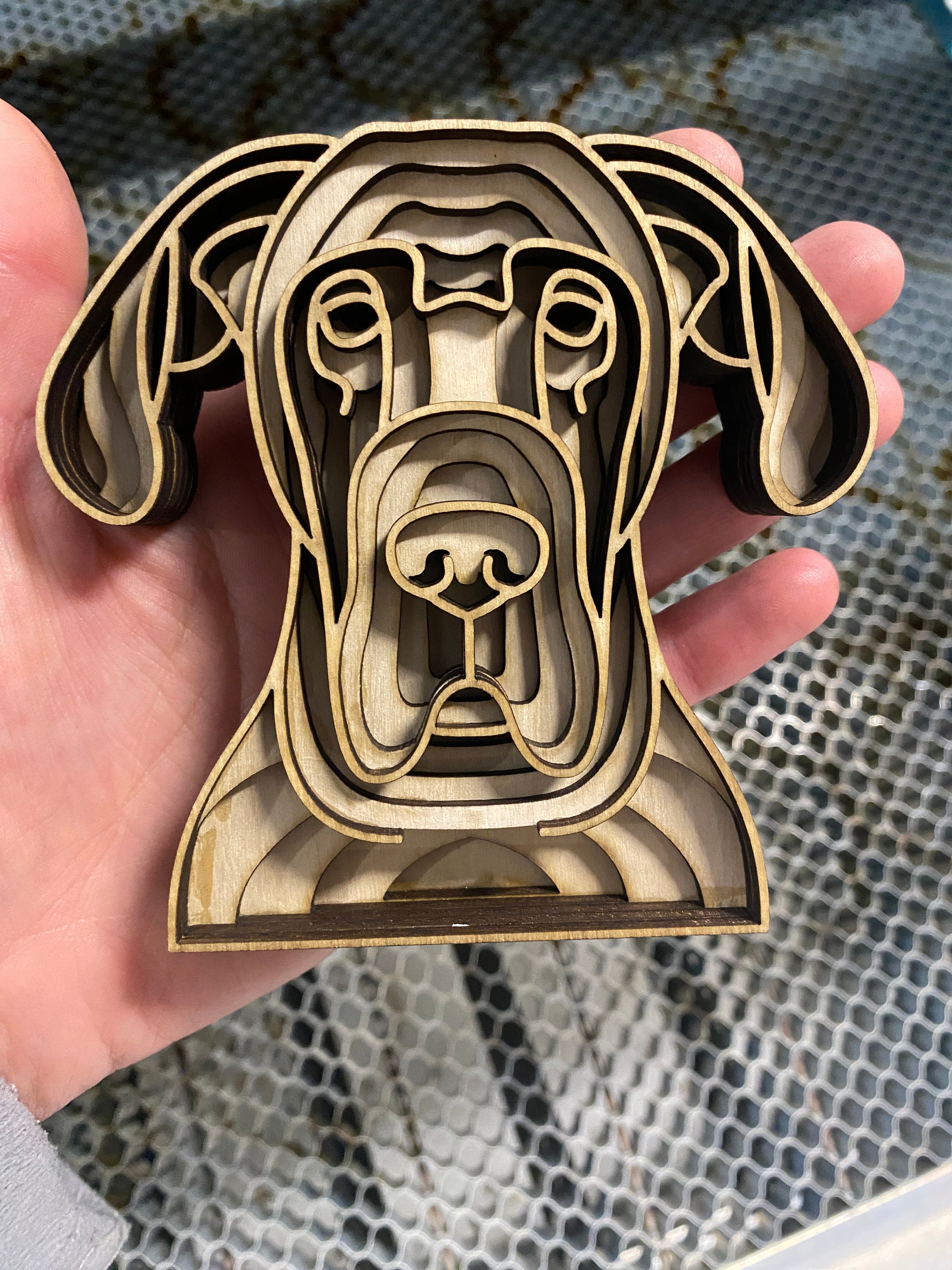 Great Dane Wooden 3D Mandala, Dog Portrait, Pet Memorial - Etsy