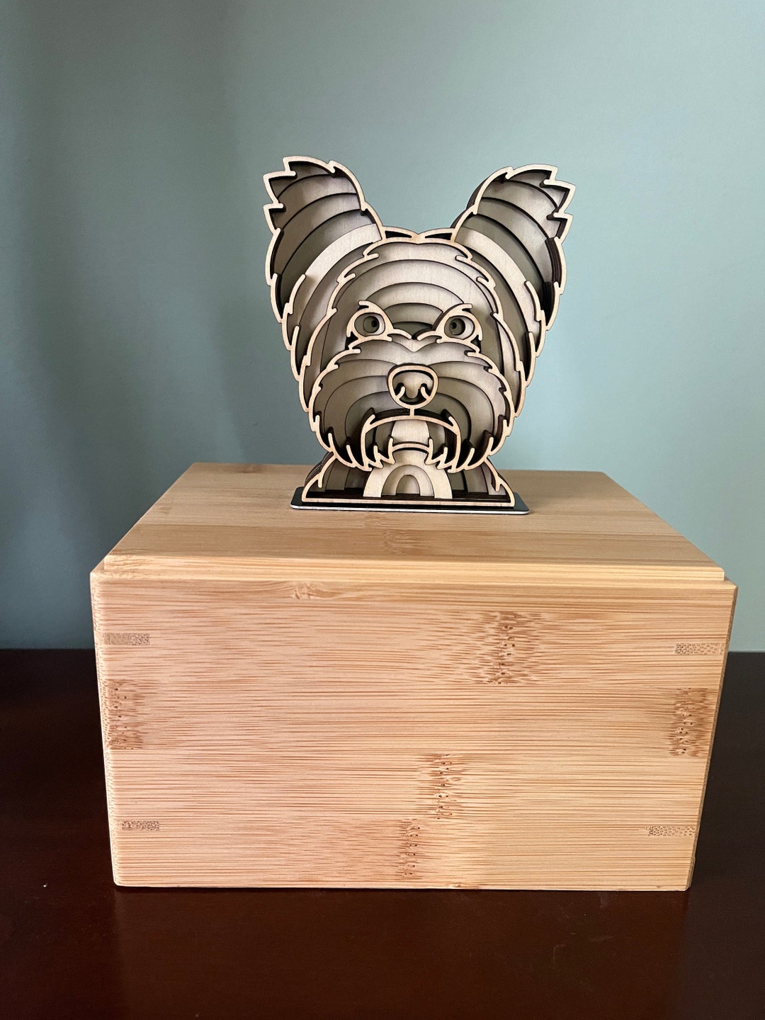 Yorkshire Terrier 3D Wooden Mandala: Yorkie Dog Memorial Decor (4") - Etsy