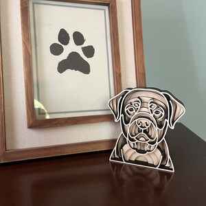 Rottweiler Dog 3D Wooden Mandala Head: Pet Memorial Decor (4") - Etsy