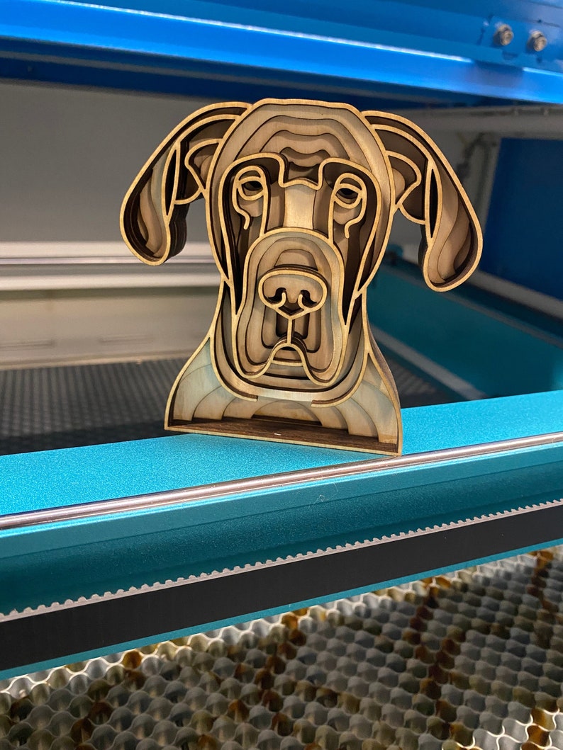Great Dane Wooden 3D Mandala, Dog Portrait, Pet Memorial - Etsy