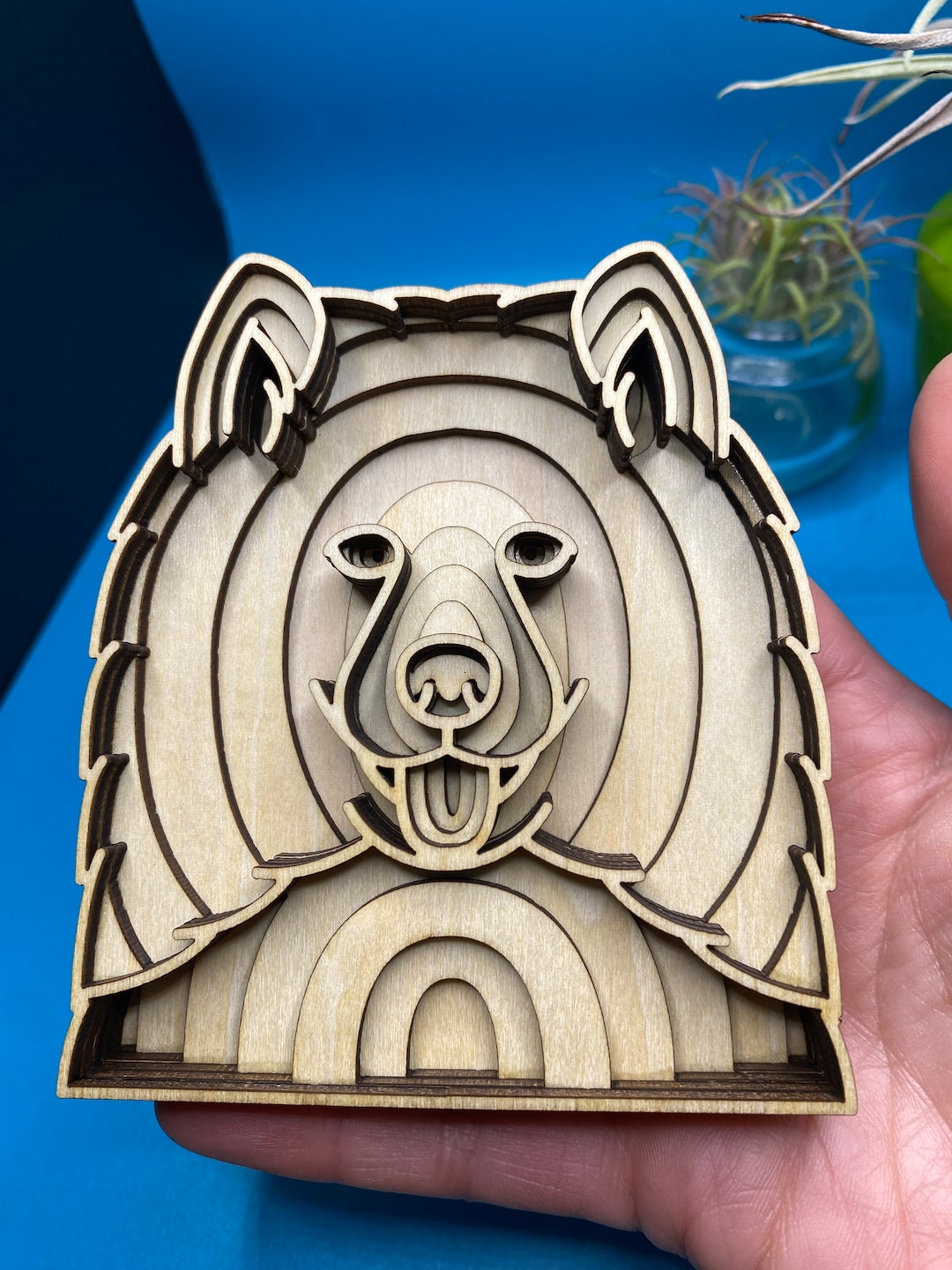 Samoyed Dog 3D Mandala Wooden Head, Dog Memorial Gift, Dogs, Dog Parent ...