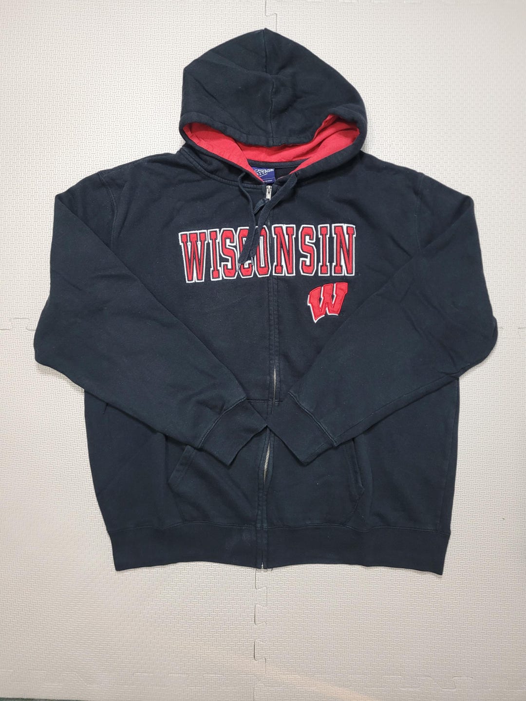 Vintage Wisconsin Badgers Sweater Men Size Xxlarge Black Hoodie ...