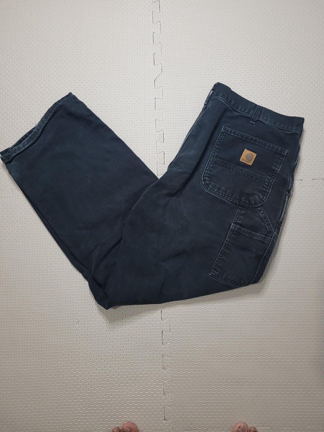 Carhartt Carpenter Size 40x32 Pants Dungaree Fit Black - Etsy