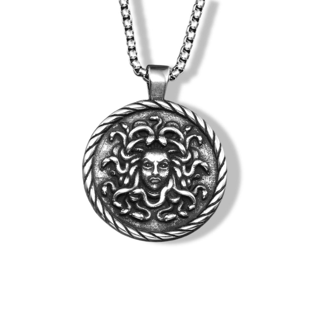 Snake Hair Medusa Banshee Stainless Steel Mens Necklaces Pendants Chain ...