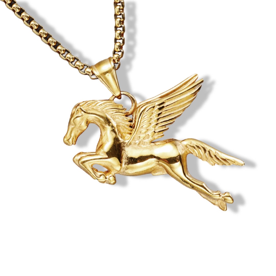 Pegasus Angel Wings Horse Pendant | Religion Believer Punk Rock Hiphop ...