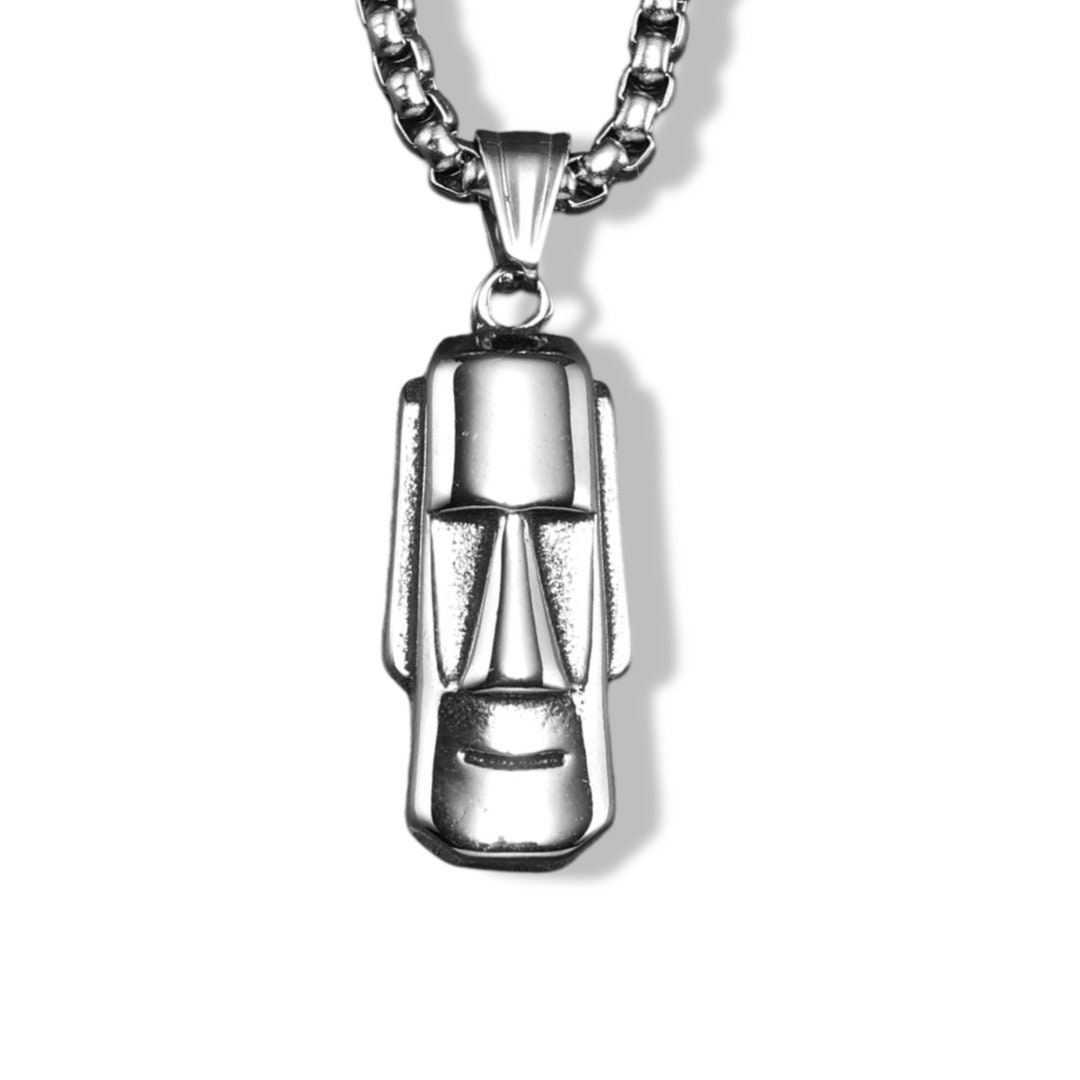 Easter Island Statue Head Pendant Male Jewelry for Boyfriend Stainless ...