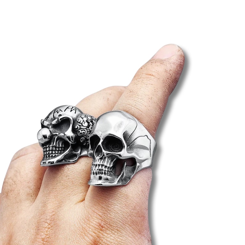 Terminator Skull Ring Gothic Skull Rings Skull Rings Skeleton Punk Hip ...