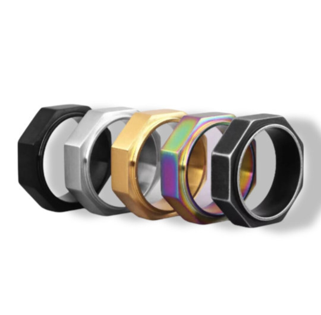 Screw Ring Screw Style Mens Rings for Male Boyfriend Biker Jewelry ...