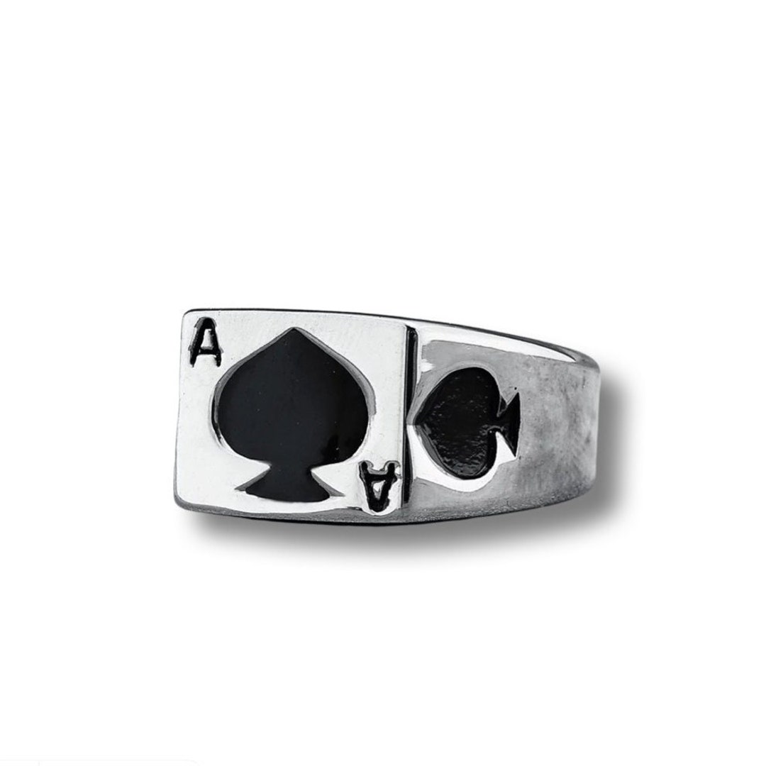 Ace of Spades Stainless Steel Ring Ace of Spades Men Rings Tailsman ...