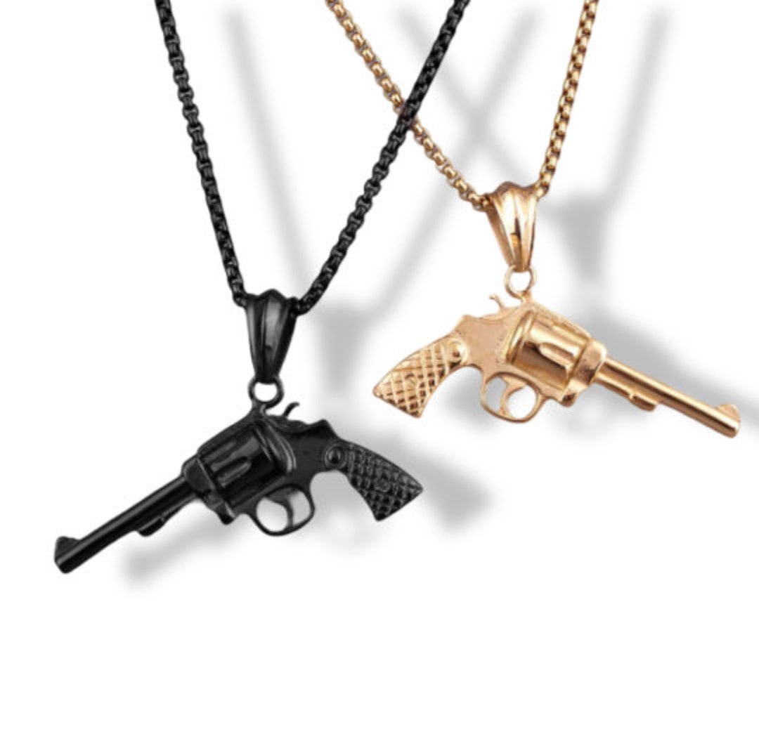 Revolver Gun Pendant Gun Pistol Arms Necklace Pistol Pendant Retro ...
