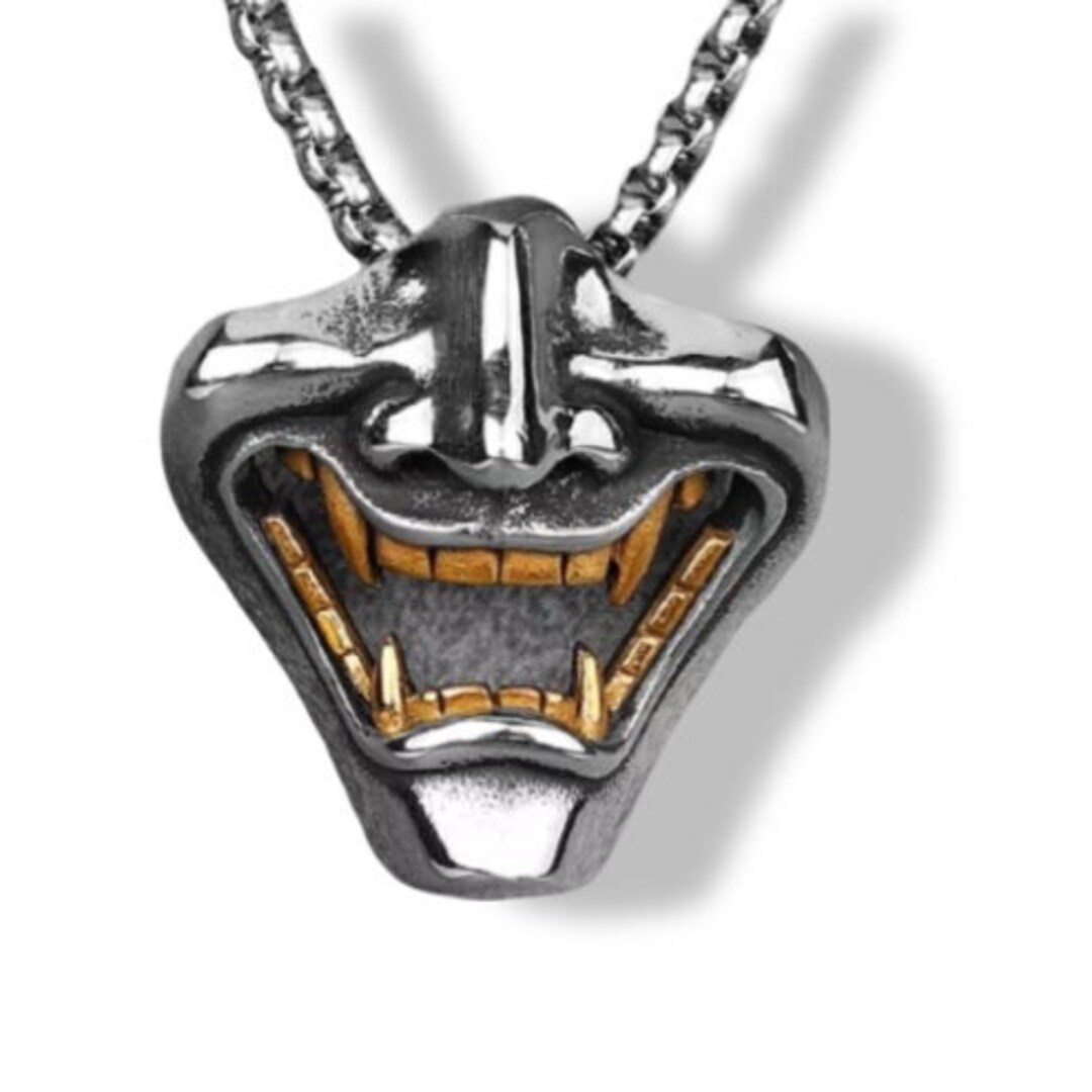 Laugh Face Necklace , Demon Face Pendant , Gothic Punk Men's Necklaces ...