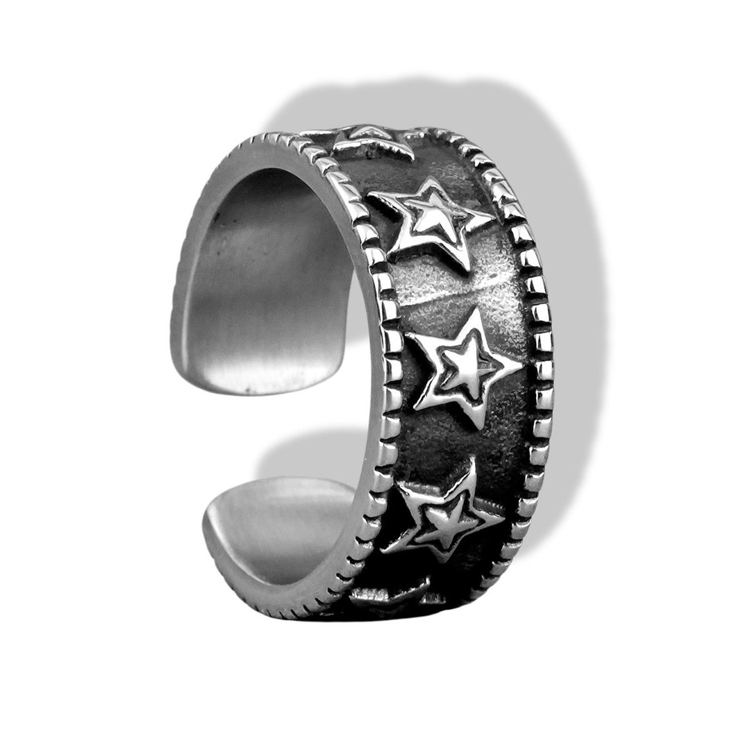 Star Ring | Open Star Men and Women Stainless Steel Star Ring | Maple ...