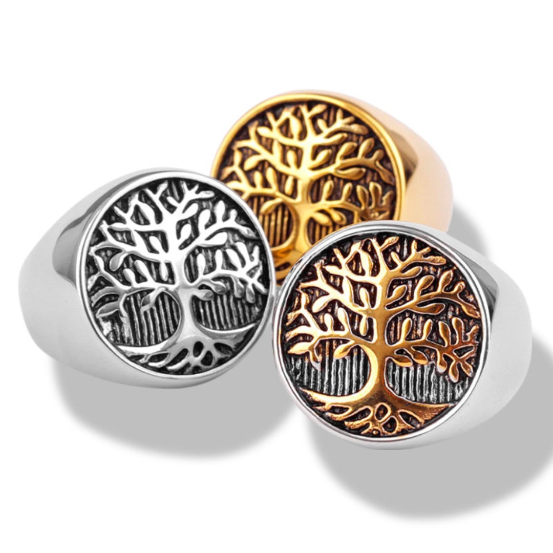 Tree of Life Ring | Viking Tree of Life Celtics Knot Rings | Tree Rings ...