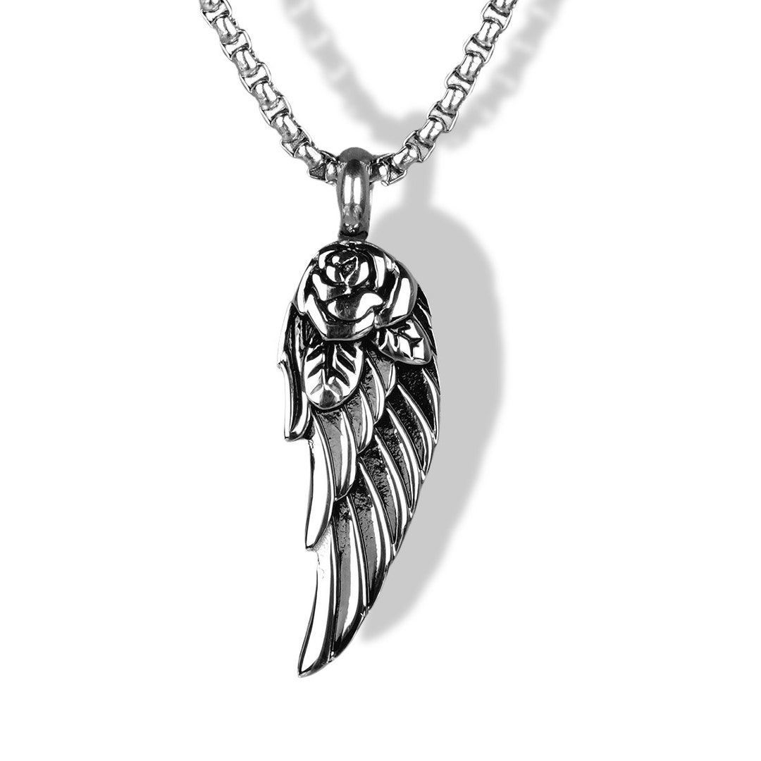 Angel Rose Wings Necklace Wings Pendant Charm Wings Rose Stainless ...