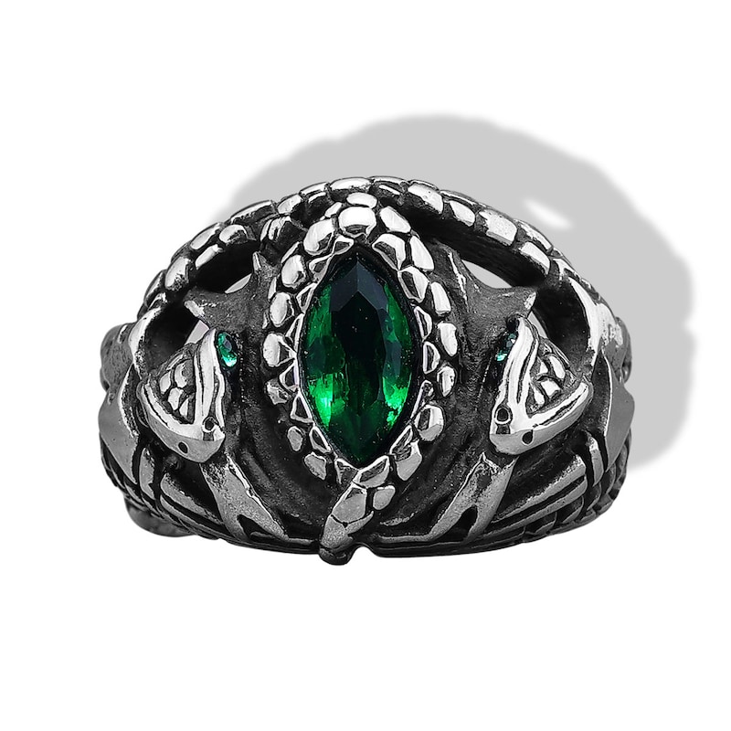 Green Snake Ring - Etsy UK