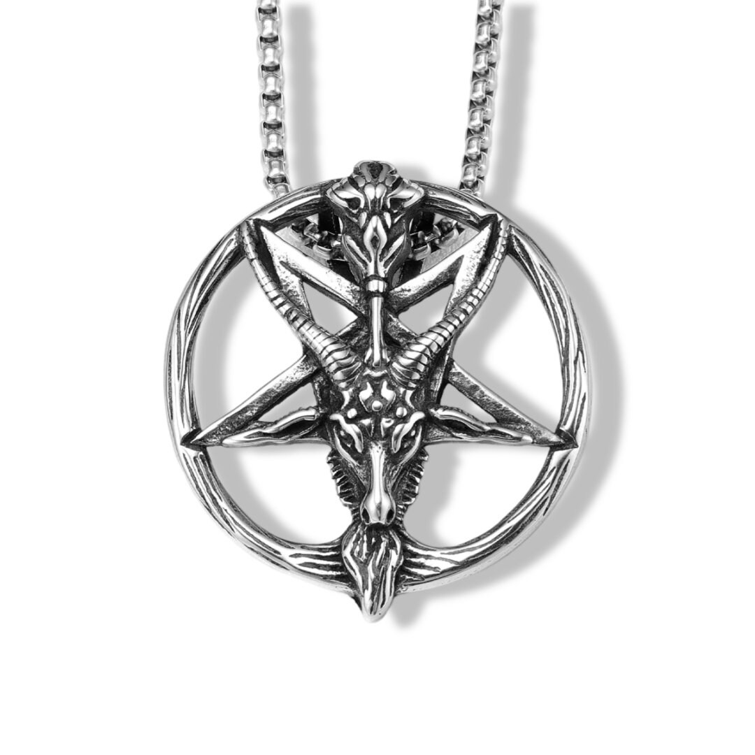 Devil Satan Goat Pendent Necklace, Gothic Necklace, Men Women Chain ...