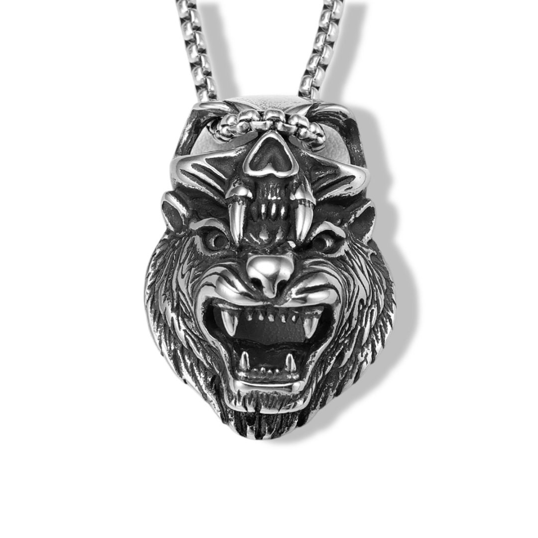 Tiger King Animal Necklaces Pendants, Skull on Tiger Pendants, Necklace ...
