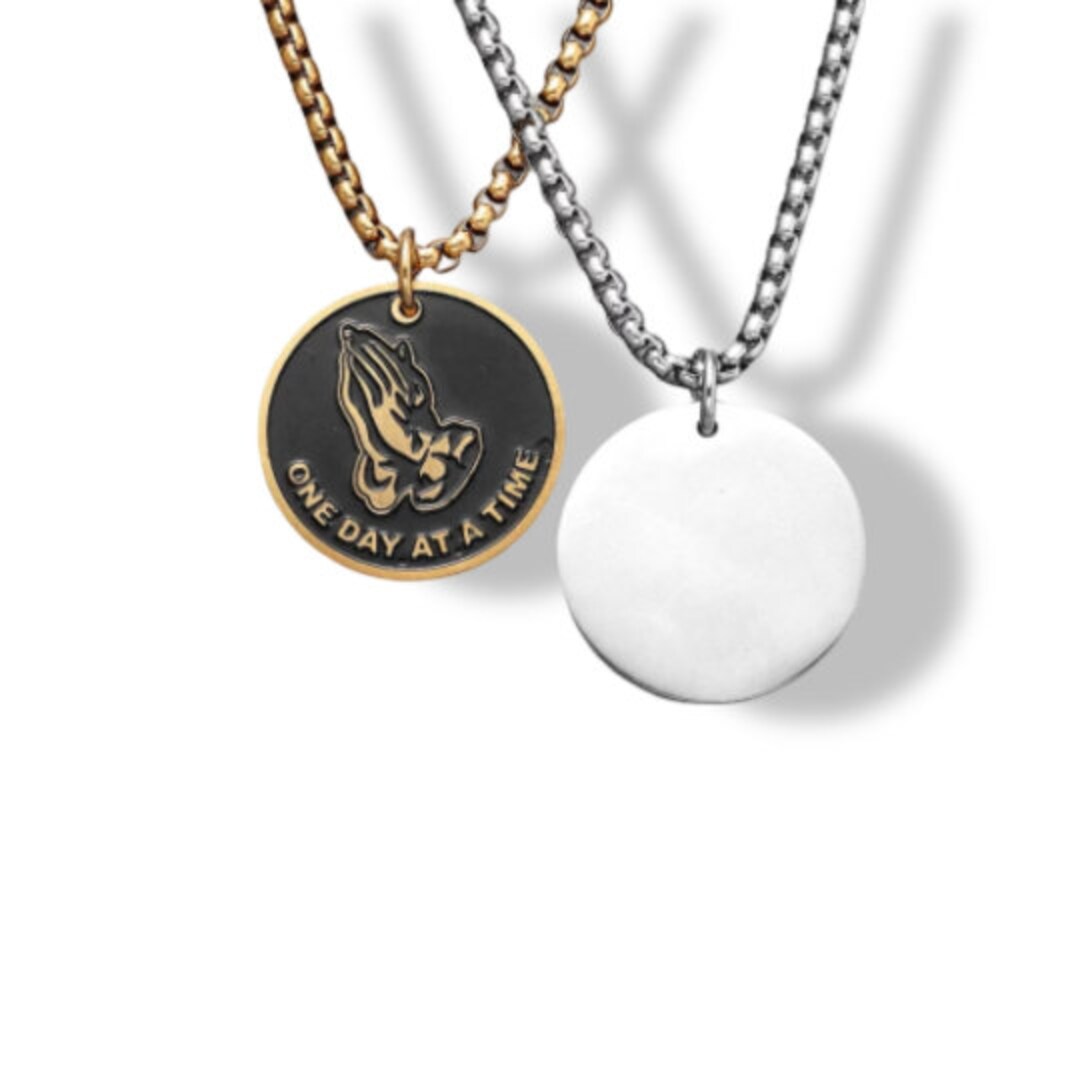 Serenity Prayer Necklace Lords Prayer Stainless Steel Jewelry Prayer Religion Believer Punk Rock ...