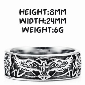 Phoenix Totem Ring | Phoenix Stainless Steel Mens Rings | Phoenix Men Rings | Punk Gothic Trendy ...