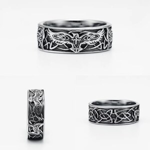 Phoenix Totem Ring | Phoenix Stainless Steel Mens Rings | Phoenix Men Rings | Punk Gothic Trendy ...