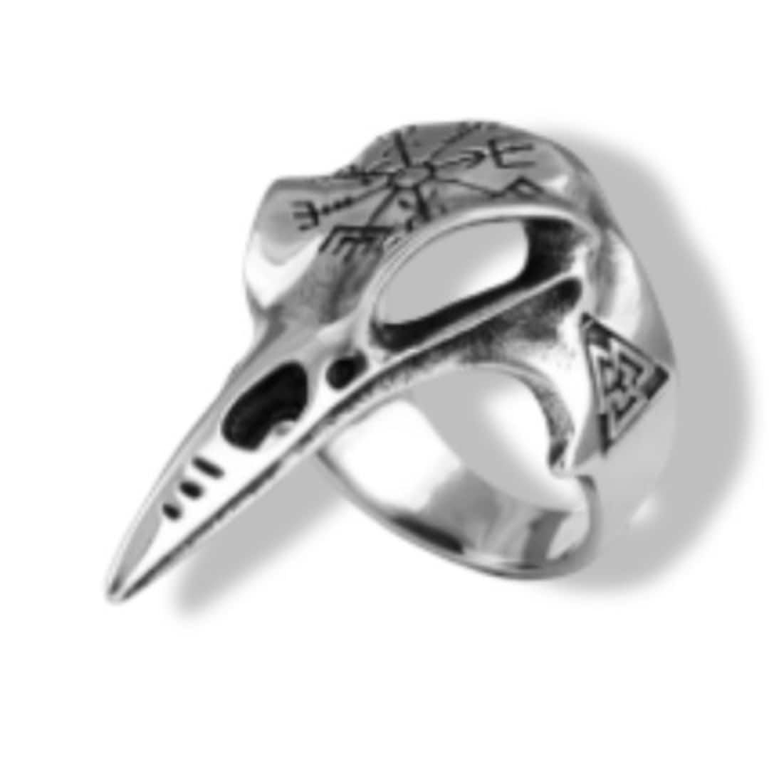 Nordic Mythology Viking Crow Retro Stainless Steel Ring - - Gothic Crow ...