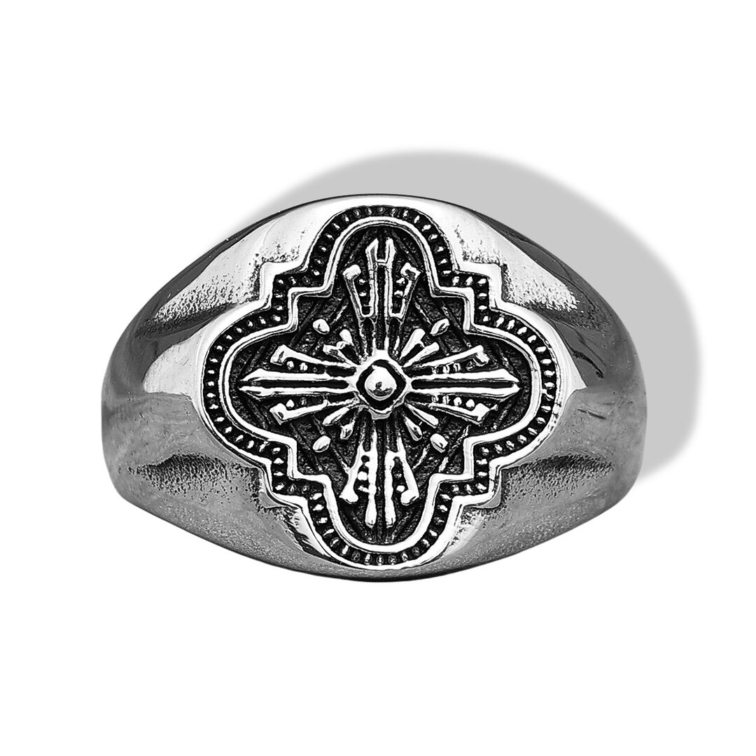 Cross Ring Bible Cross Faith Stainless Steel Ring Catholic Church ...