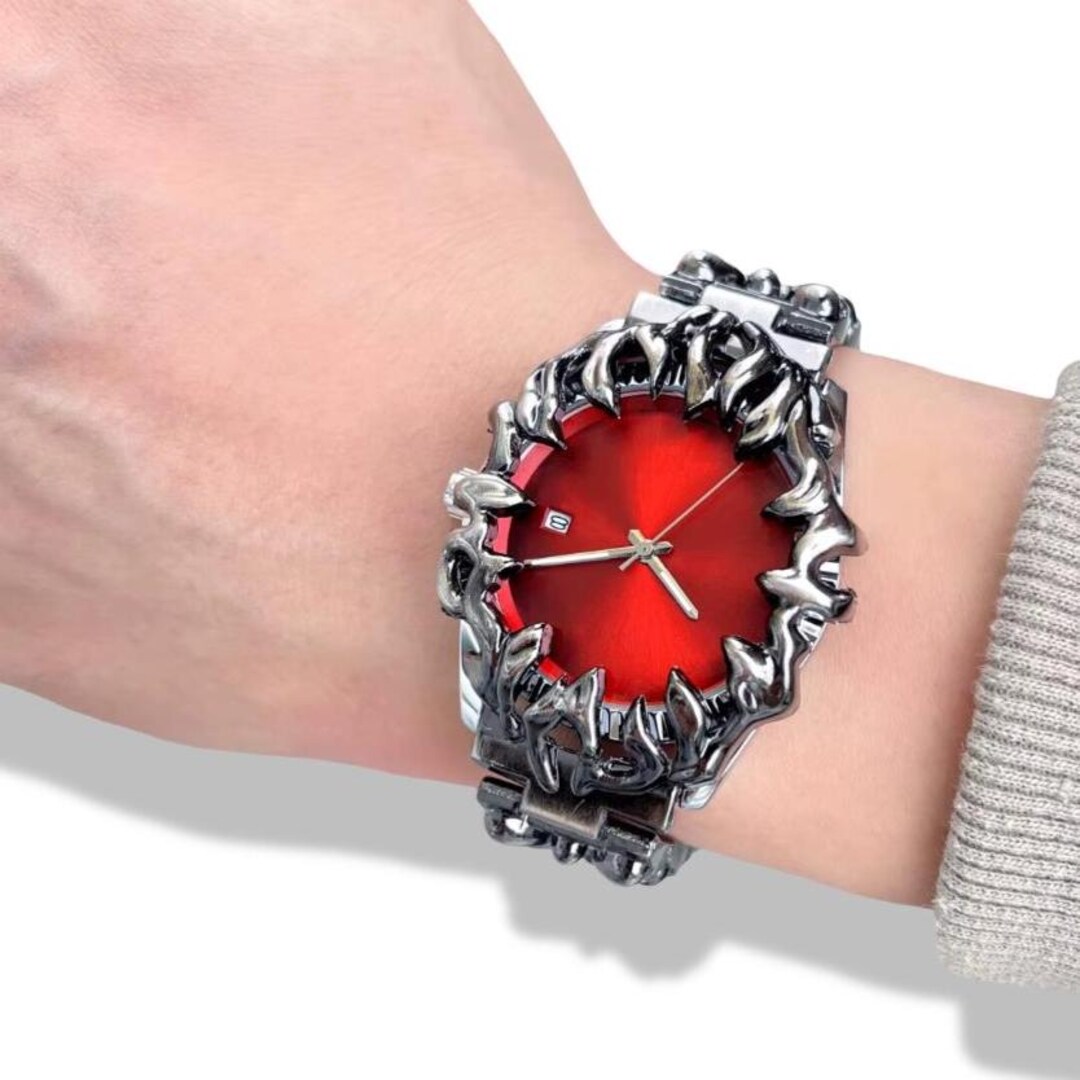 Gothic Claw Spiked Watch Dark Aesthetic Wristwatch for Alt, Punk ...