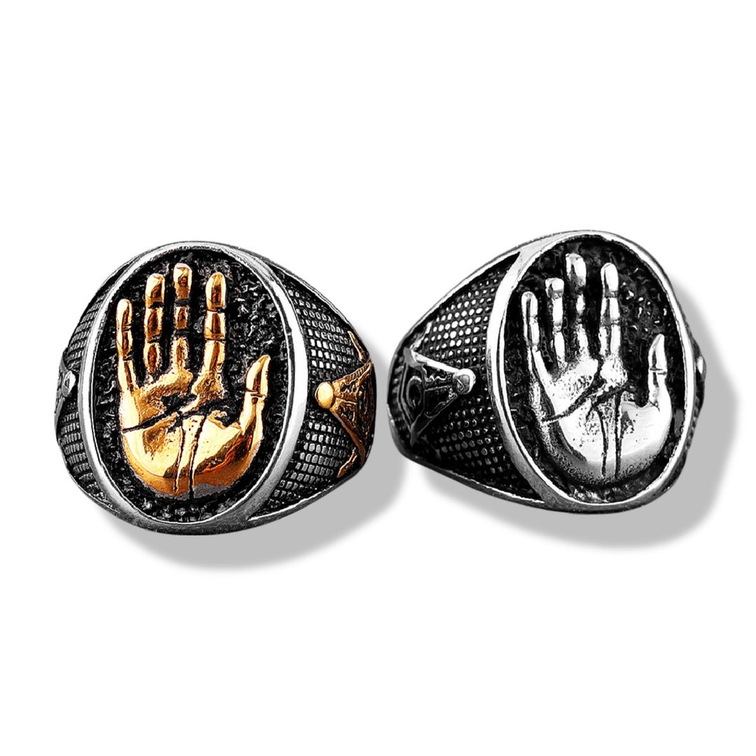 Buddha Palm Masonic High Five Ring | Buddhism Religion | Statement ...