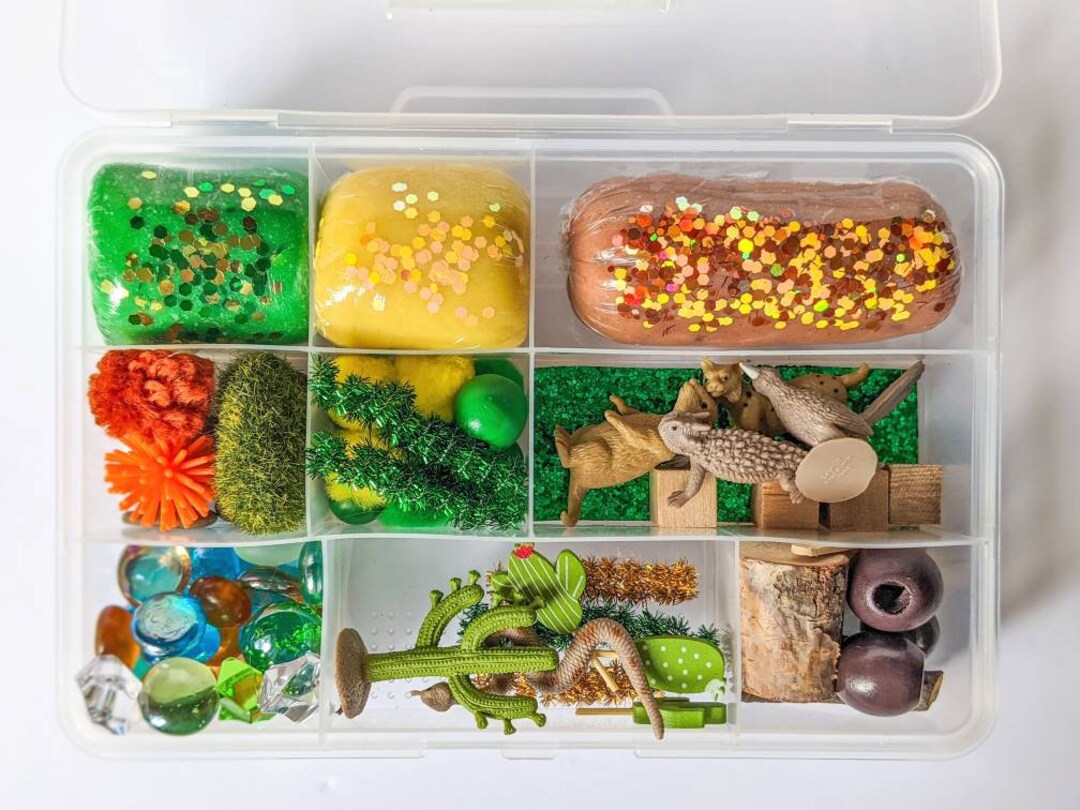 Desert Habitat Playdough Kit Sensory Bin Pretend Play - Etsy