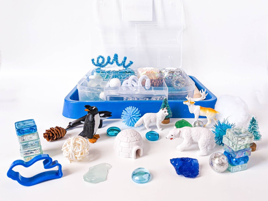 Polar Habitat Playdough Kit Sensory Bin Pretend Play Open Ended Play ...